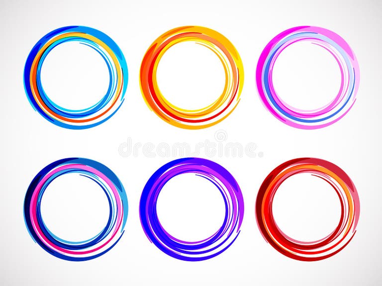 Set of Round Colorful Vector Shapes. Abstract Vector Banners. Design ...