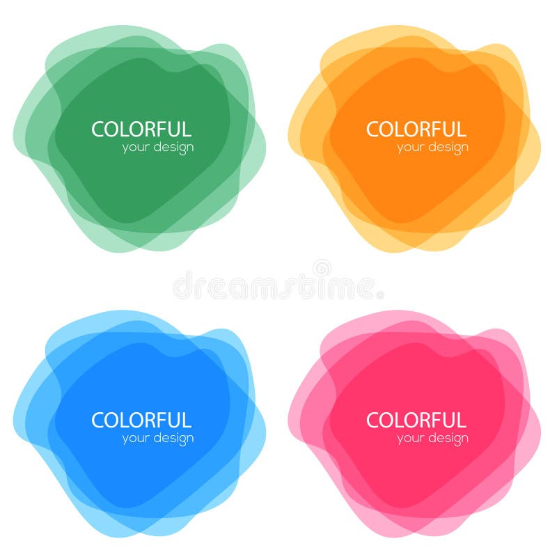Set of Round Colorful Vector Shapes. Abstract Vector Banners. Design ...