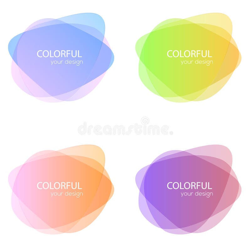 Set of Round Colorful Vector Shapes. Abstract Vector Banners. Design ...