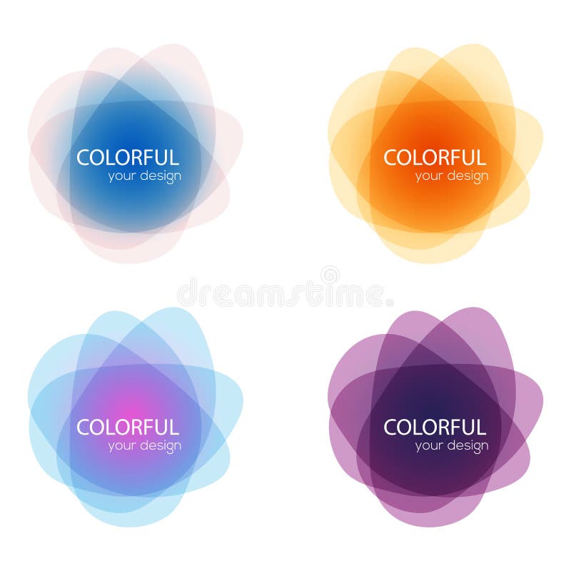 Set of Round Colorful Vector Shapes. Abstract Vector Banners. Design ...