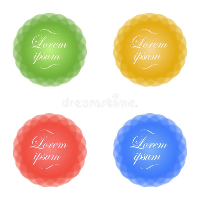 Set of Round Colorful Vector Shapes. Abstract Flat Banners. Design ...