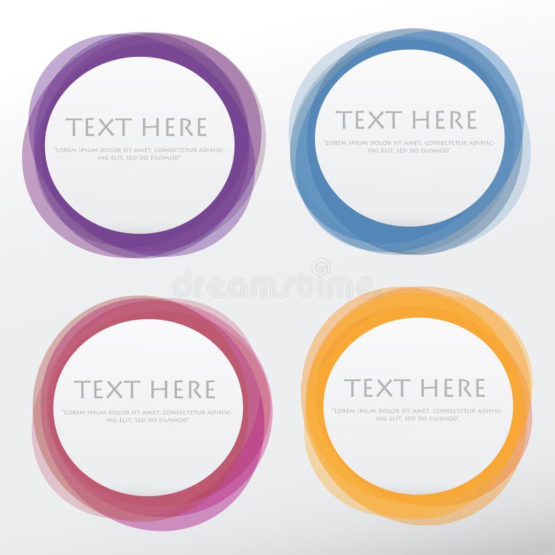 Set of Colorful Round Frames for Decoration. Stock Vector ...