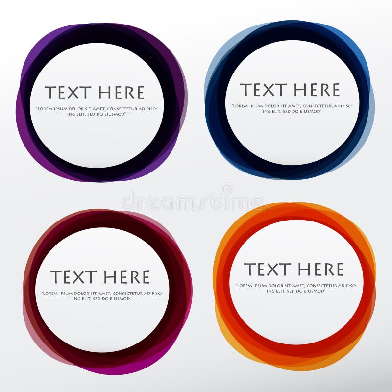 Set of Round Colorful Vector Shapes. Abstract Vector Banners Stock ...