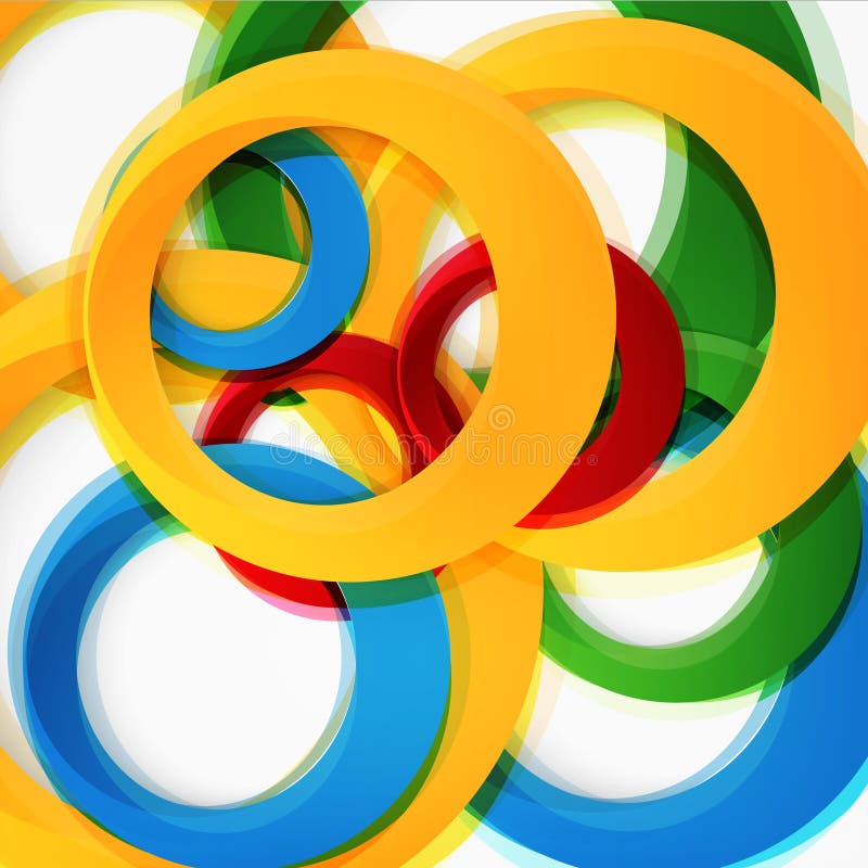 Set of Round Colorful Vector Shapes. Stock Vector - Illustration of ...