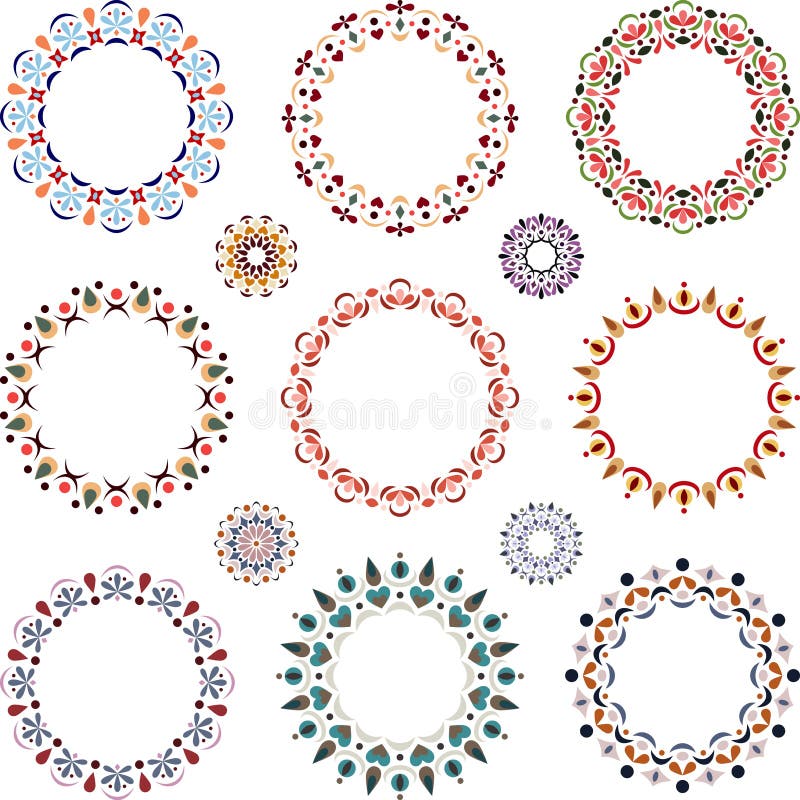 Set of Round Elements for Design. Stock Vector - Illustration of write ...