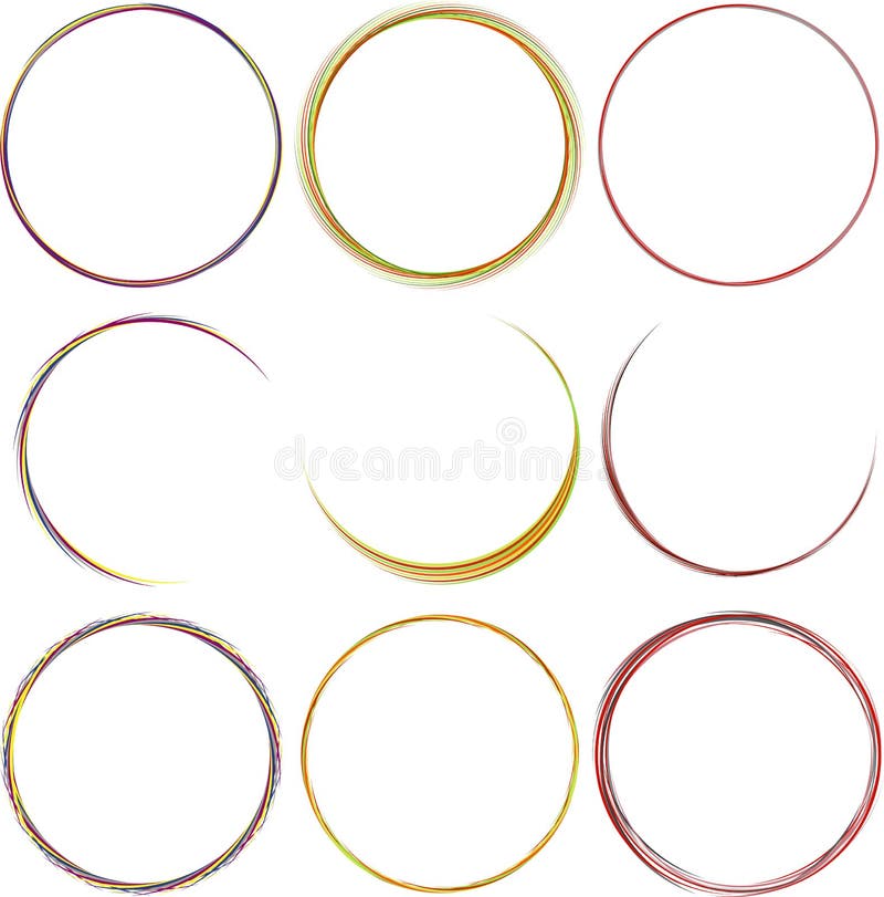 Set of Round Elements for Design. Stock Vector - Illustration of design ...
