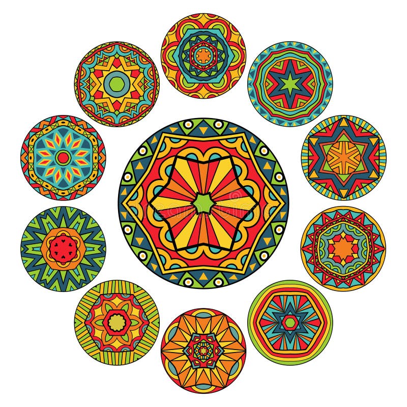 Arabic circular pattern stock vector. Illustration of decor - 24010436