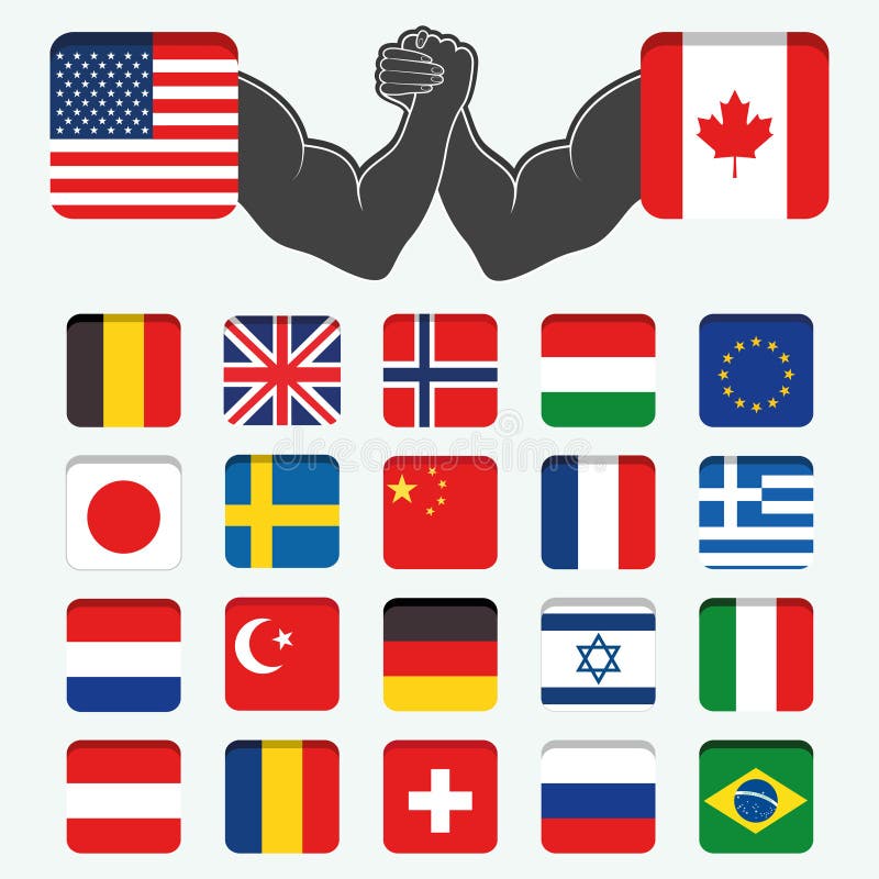 Set of Round Flags world stock vector. Illustration of kingdom - 62431015