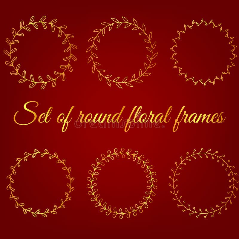 Set of Round Floral Banners Stock Vector - Illustration of floral ...