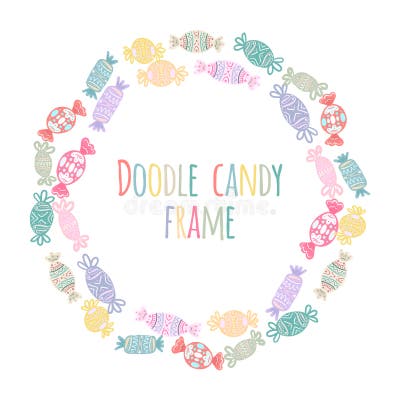 Candy Doodle Frames Stock Illustrations – 136 Candy Doodle Frames Stock ...