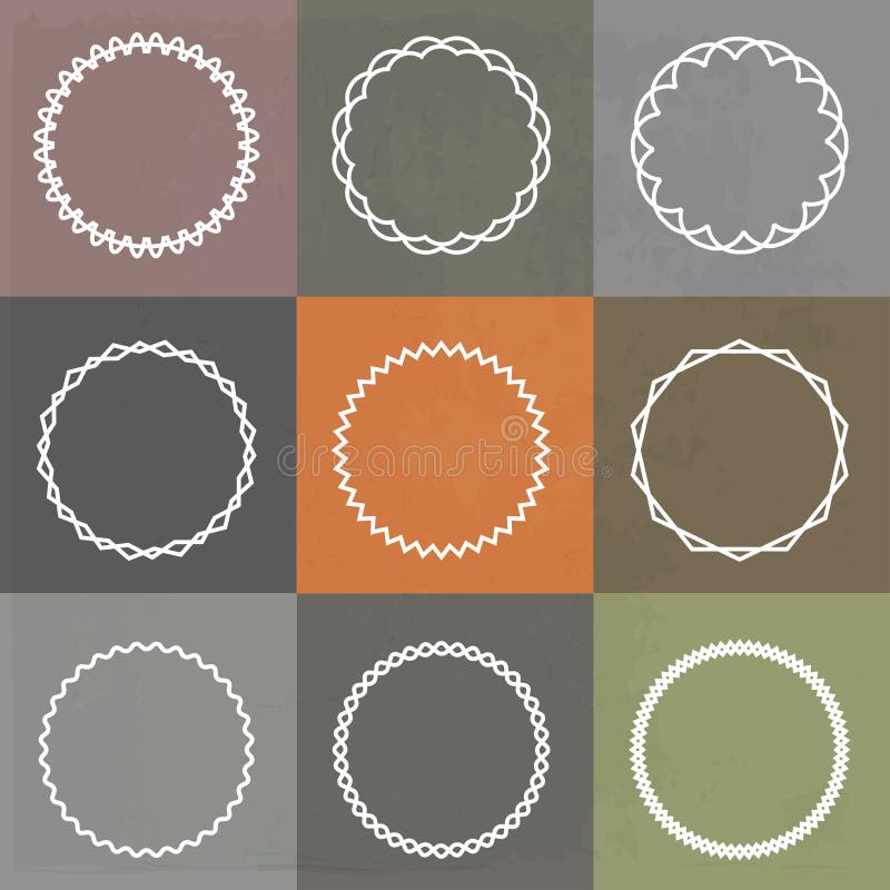 Set of round frames stock vector. Illustration of decorative - 50412208