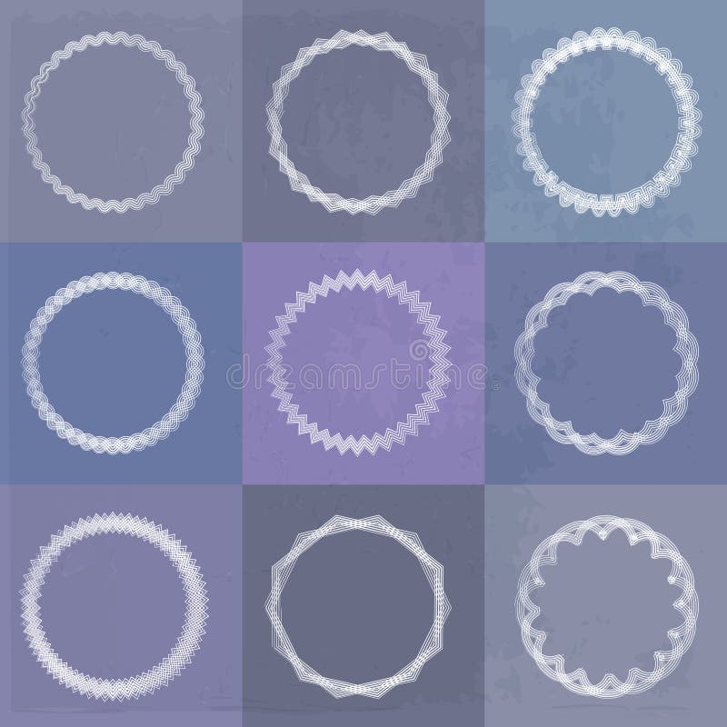 Set of round frames stock vector. Illustration of details - 59250643