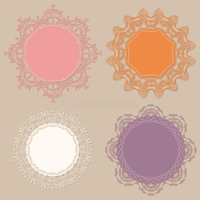 Set of Round frames stock vector. Illustration of vector - 104013029