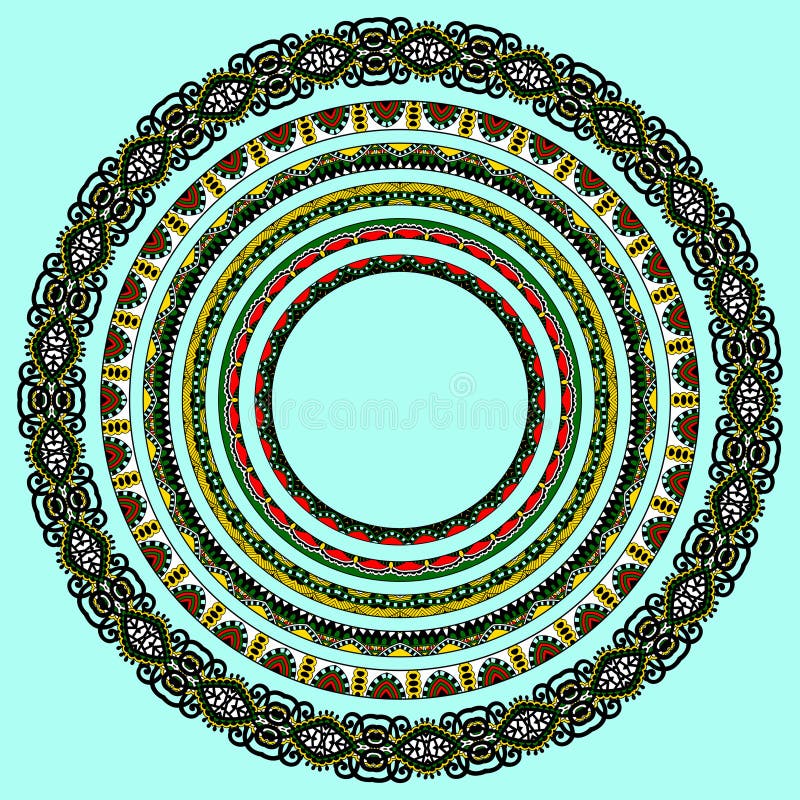 Set of Round Geometrical Frames, Circle Border Stock Vector ...