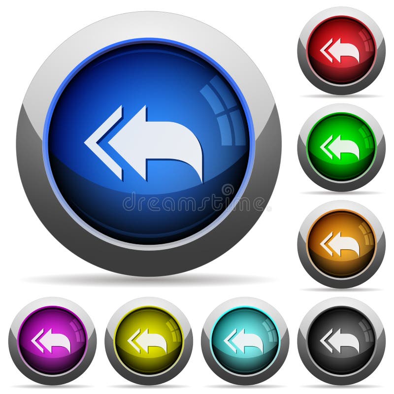 Reply to all button set stock illustration. Illustration of communicate ...