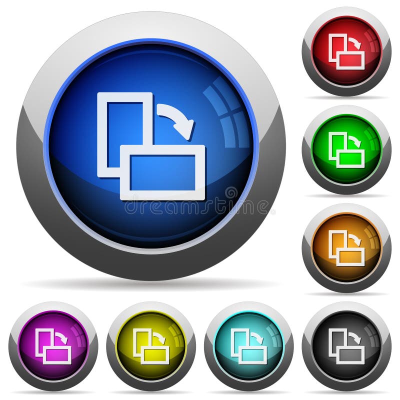 Rotate Element Right Button Set Stock Vector - Illustration of cyan, black: 186300856