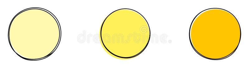 Set of Round Hand Drawn Doodle Frames Isolated on White Background ...