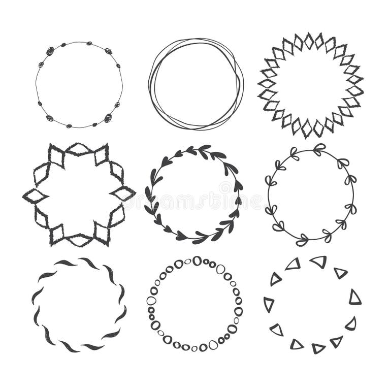 Ink Borders Round Stock Illustrations – 1,385 Ink Borders Round Stock ...