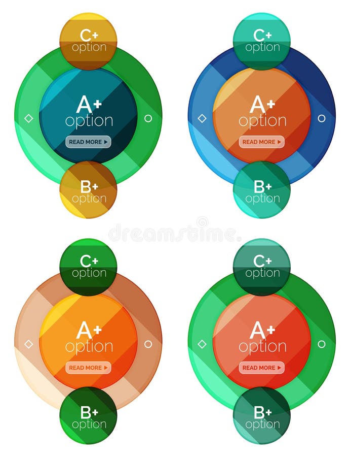 Set of Round Infographic Banners with Options Stock Vector ...