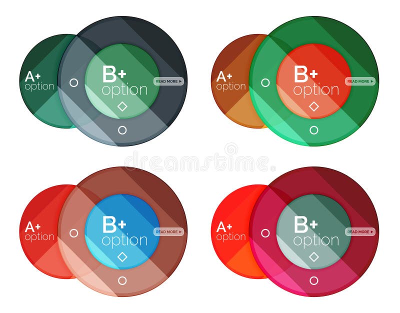 Set of Round Infographic Banners with Options Stock Vector ...