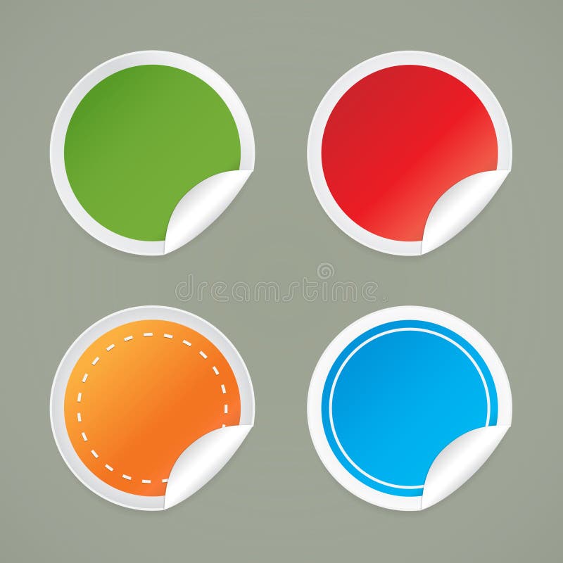 Set of round labels. stock vector. Illustration of goods - 47664139