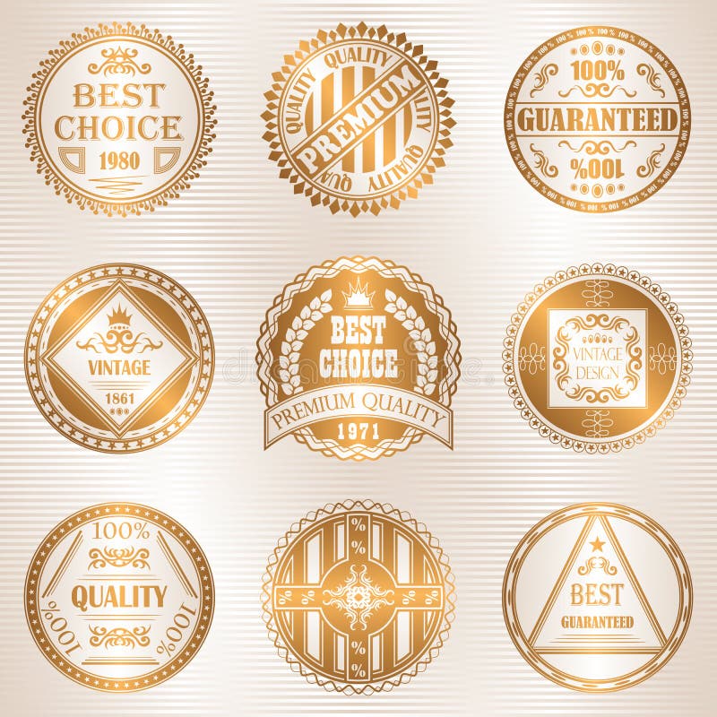 Modern Badge Shields and Label Collection Stock Illustration ...