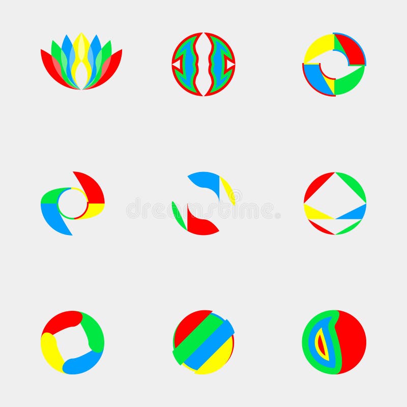 Set round logos stock vector. Illustration of abstract - 50999974