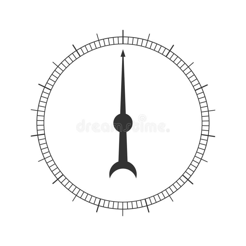 Set of Round Measuring Scales with Rotating Arrows. Collection of 360 ...