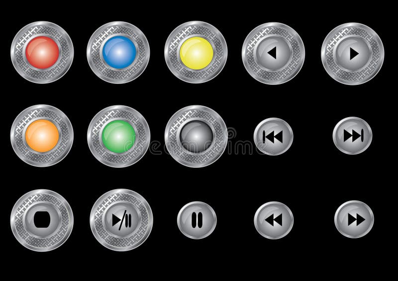 Set colors buttons. stock illustration. Illustration of graphic - 117682374