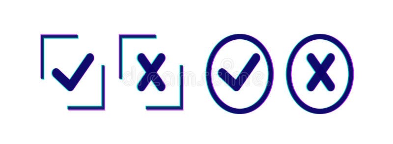 A Set of Round and Square Buttons with a Done and Error Sign. in the ...