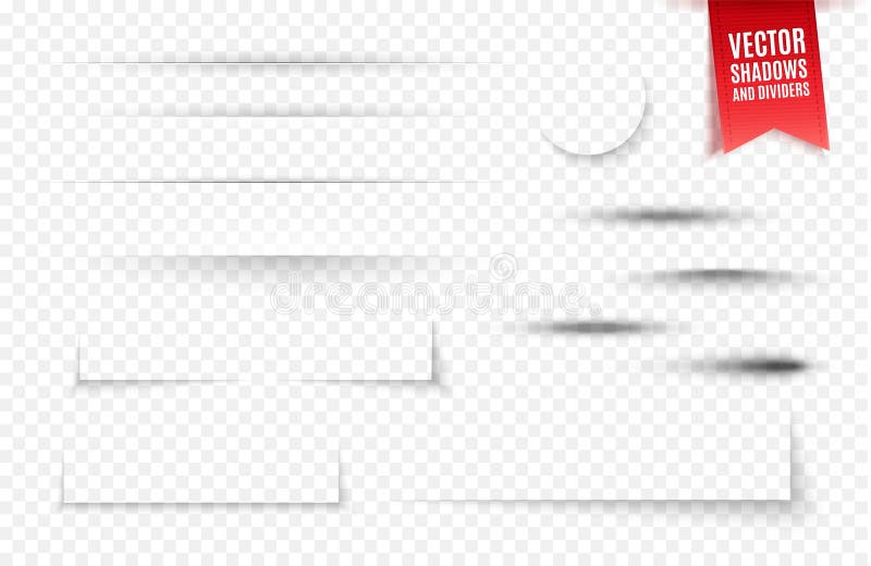 Set of Round and Square Shadows and Dividers with Transparency for Your ...