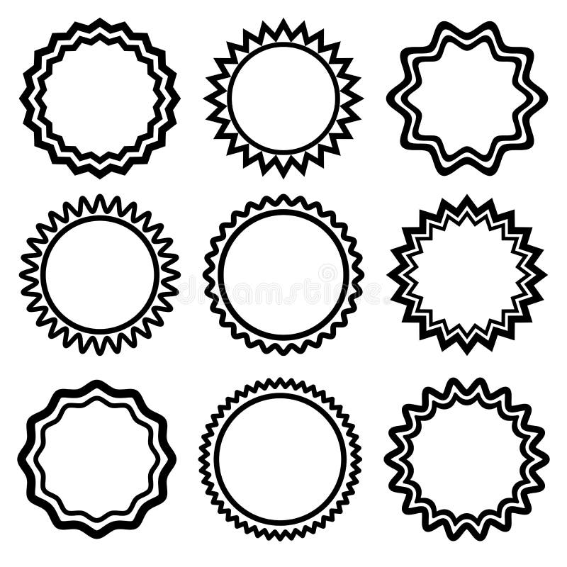 Set of Round Stickers. Vector Illustration Stock Illustration ...