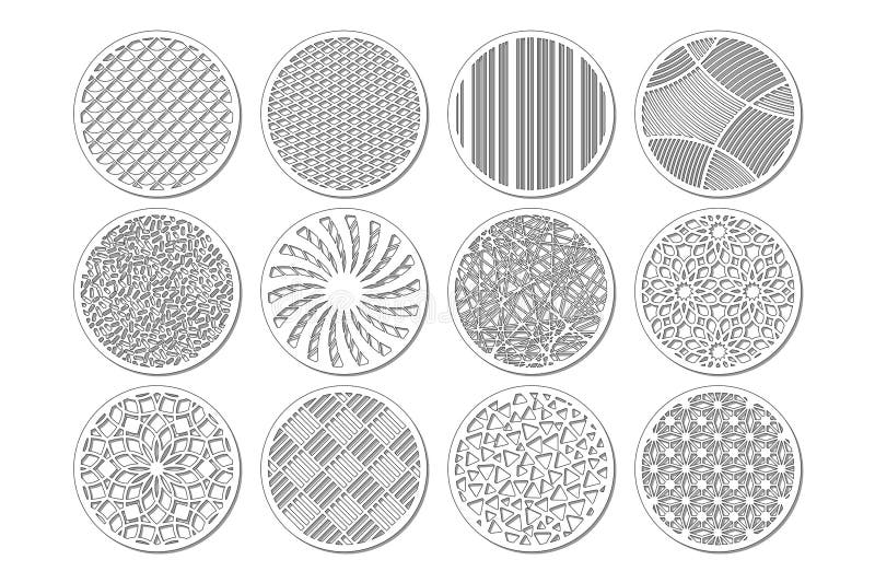 Template for Cutting. Round Art Pattern. Laser Cut. Set Ratio 2:3 Stock ...