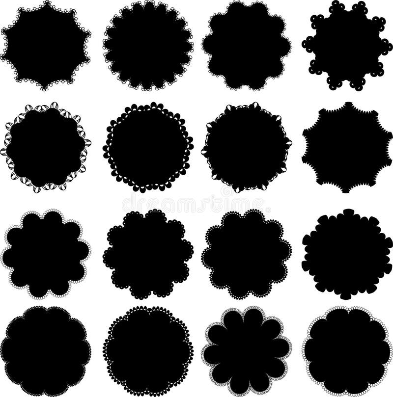 Set of round template stock vector. Illustration of delicate - 42505450