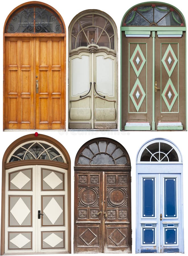 Set of round top doors stock image. Image of colour, architecture ...