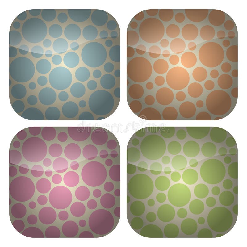 Round Color Download Icons. Stock Vector - Illustration of badge ...