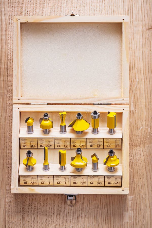 Set of Roundover Router Bits for Woodworking in Stock Image - Image of ...