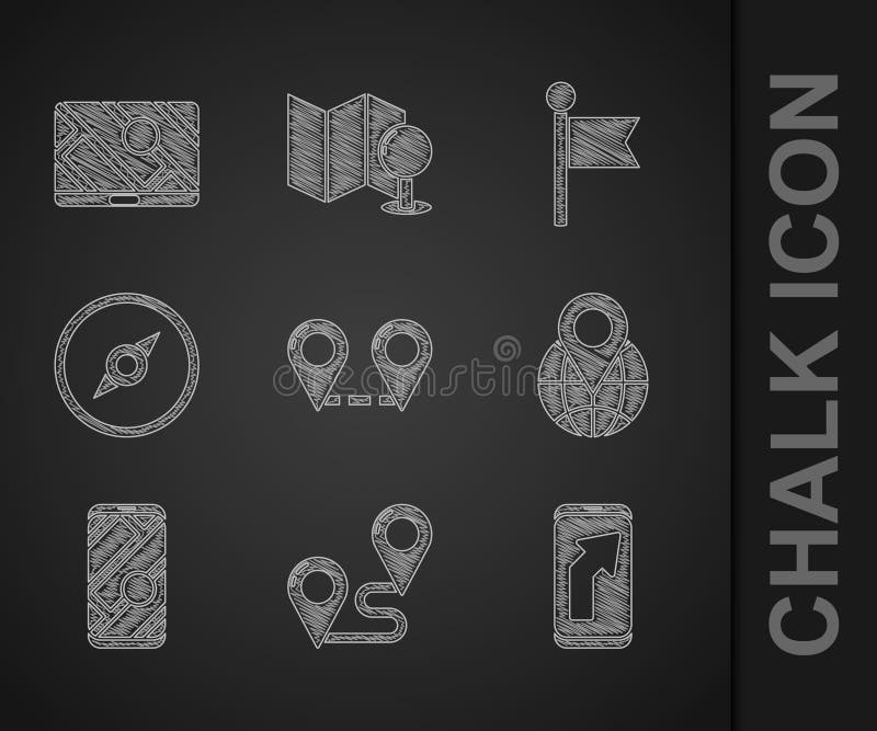 Set Route Location, City Map Navigation, Location the Globe, Compass ...