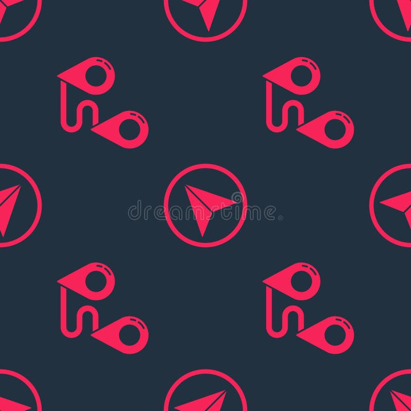 Set Route Location and Infographic of City Map Navigation on Seamless ...