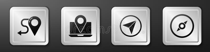 Silver Location Marker Icon Stock Illustrations – 3,187 Silver Location ...