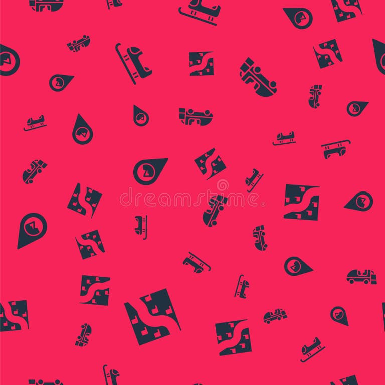 Set Route Location, Sled, Location with Mountain and Ice Resurfacer on ...