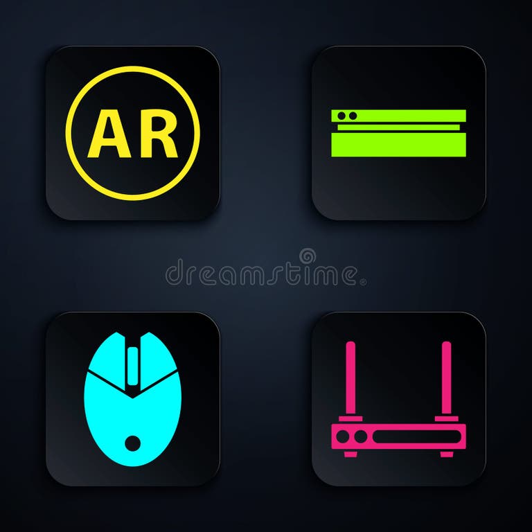 Set Router and Wi-fi Signal, Ar, Augmented Reality, Computer Mouse ...