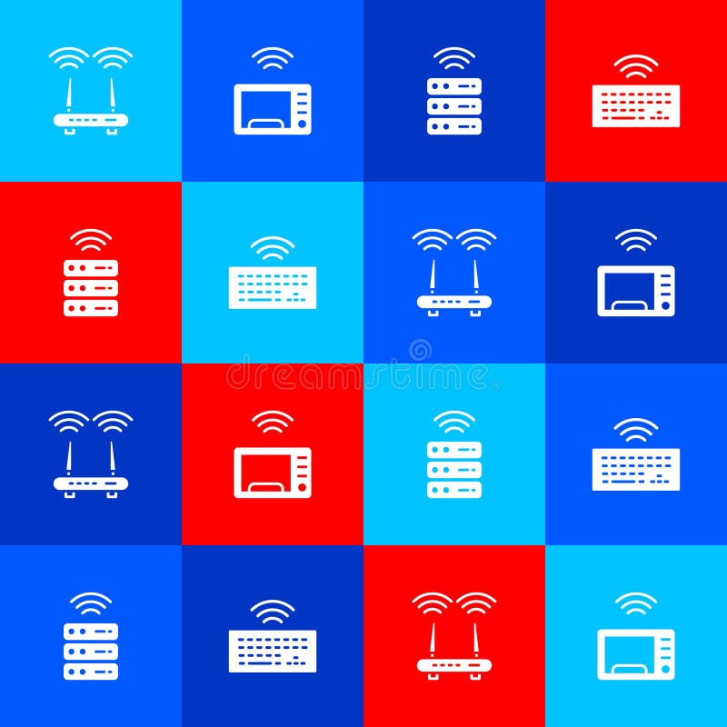 Set Router and Wi-fi Signal, Smart Microwave Oven, Server and Wireless ... Set Router and Wi-fi Signal, Smart Microwave Oven, Server and Wireless ...