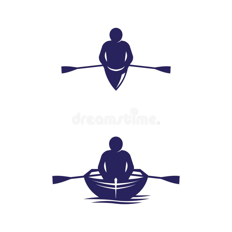 Rowing stock vector. Illustration of vector, wave, boat - 273347107