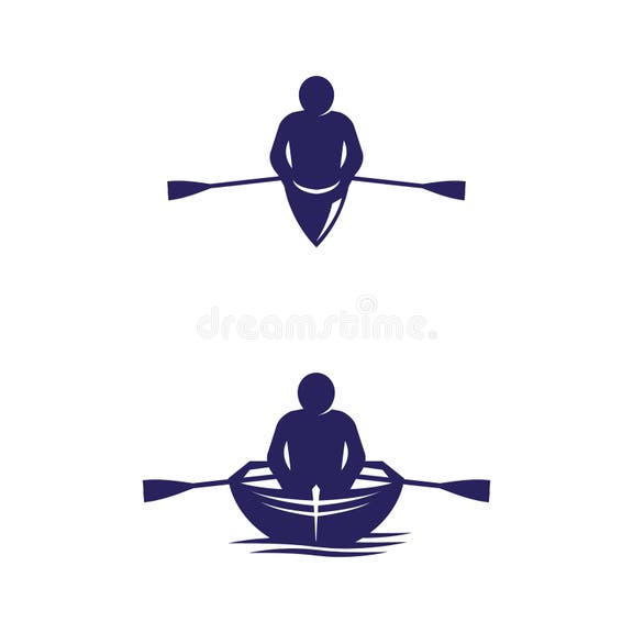 Rowing stock vector. Illustration of vector, wave, boat - 273347107