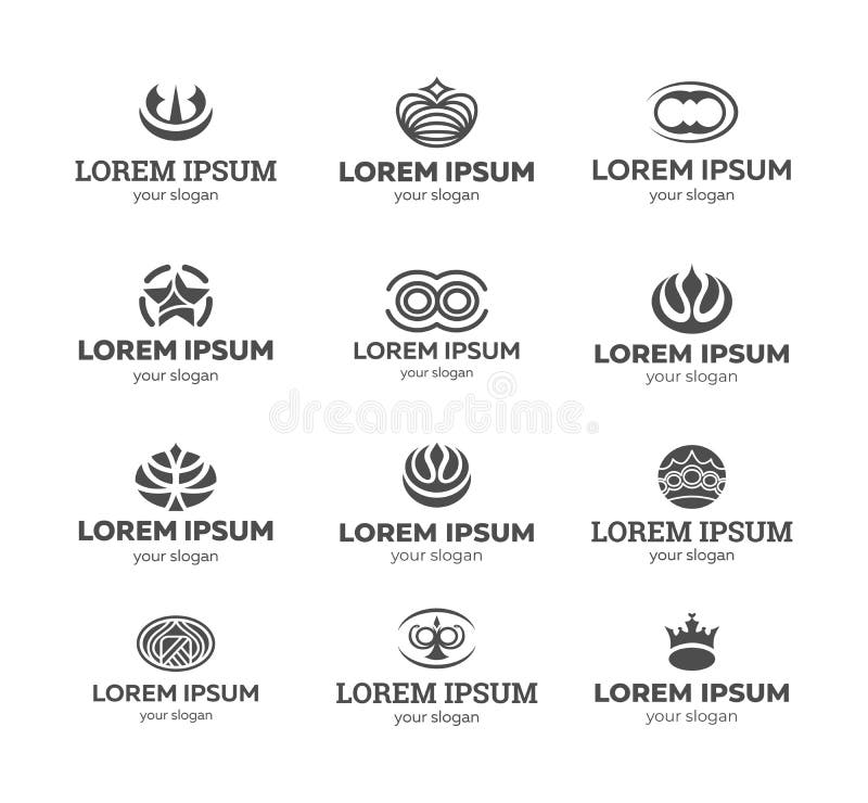 Set of Royal Favorite Logos Stock Vector - Illustration of logo, design ...