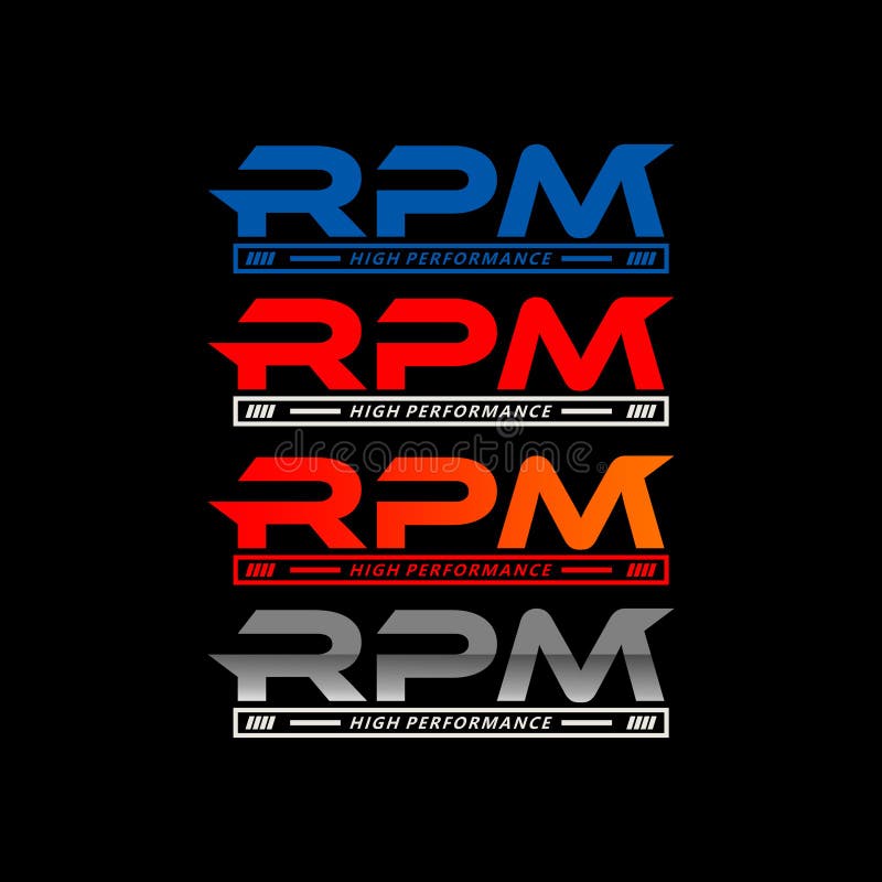 Set RPM Speed Logo 4 Design Vector Template Pack Stock Vector ...