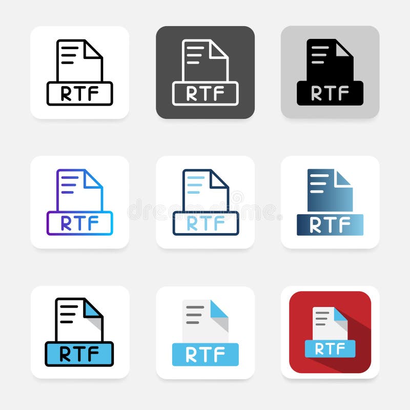 Set Rtf Icons File Format for Presentation Purposes, Documents, File ...