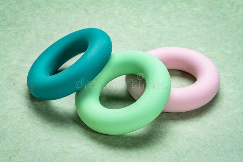 Rubber Rings - Hand Grip Strength Trainers Stock Image - Image of ...