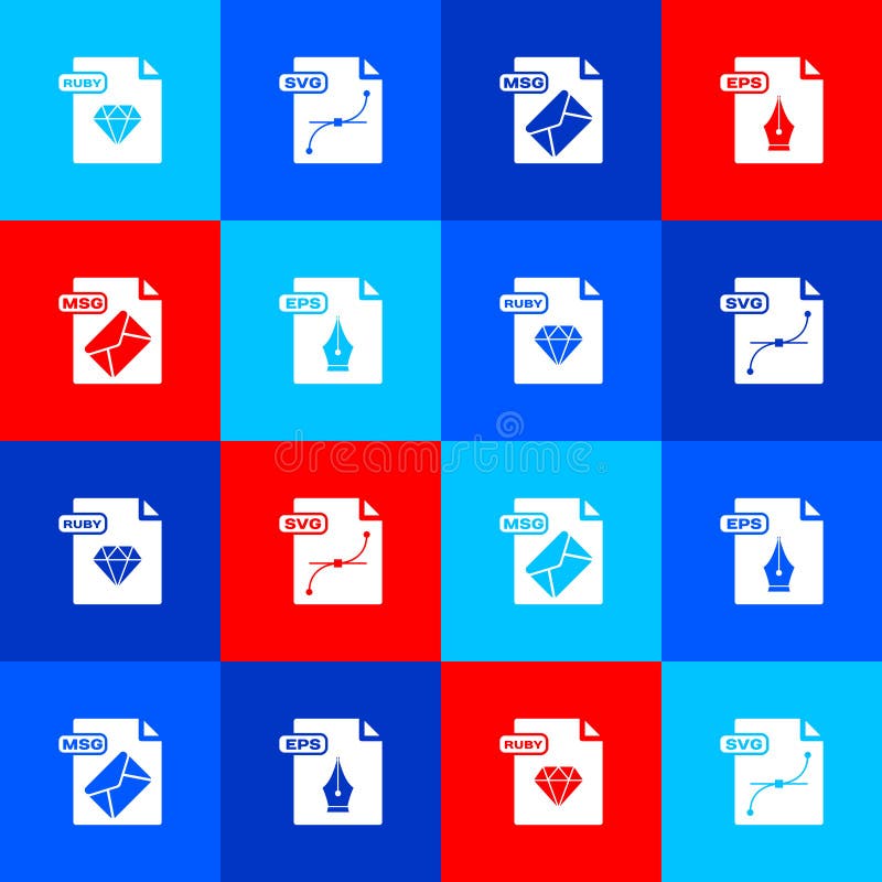 Set RUBY File Document, SVG, MSG and EPS Icon. Vector Stock Vector ... Set RUBY File Document, SVG, MSG and EPS Icon. Vector Stock Vector ...